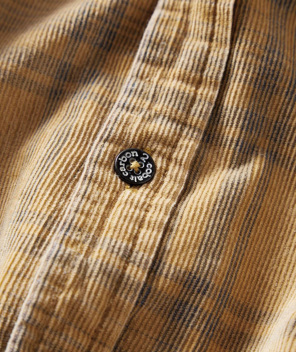 Men's Long-Sleeve Goldenrod Cord Shirt in 100% Cotton | Carbon2Cobalt