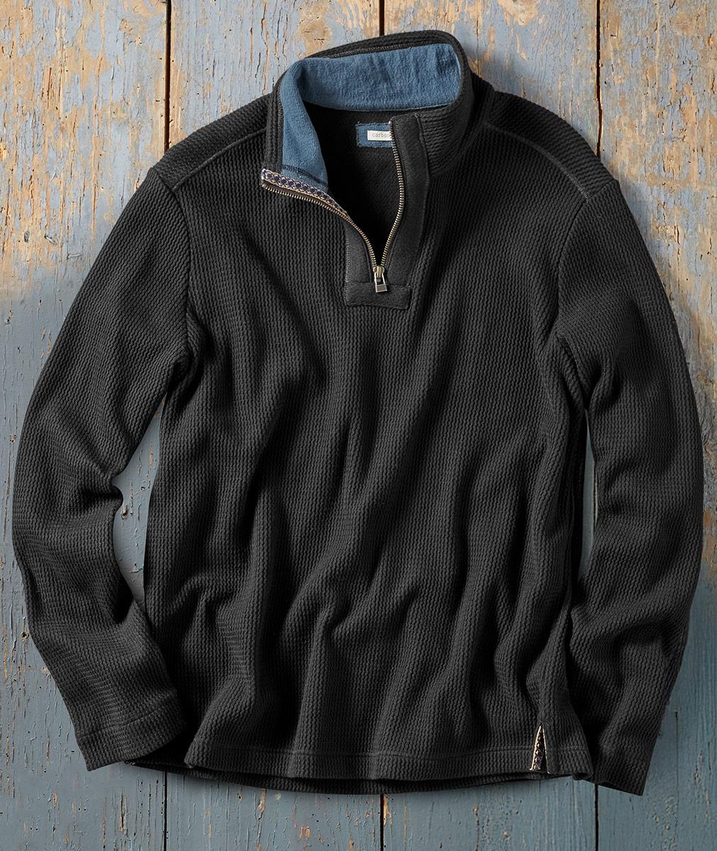 Men's Wavelength Ribbed Pullover | Carbon2Cobalt