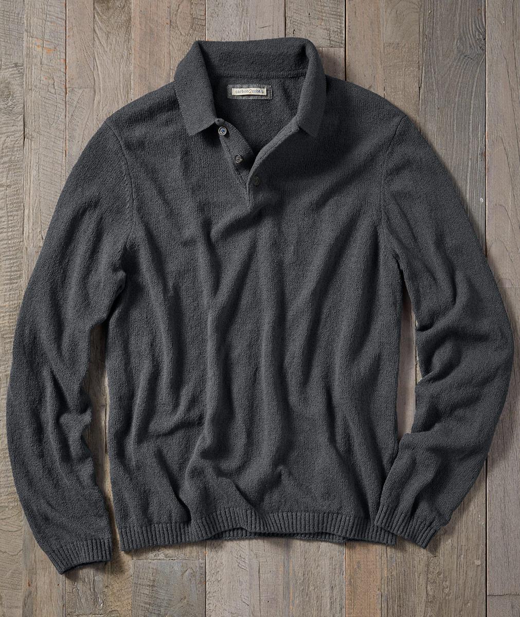 Men's Requisite Sweater Polo | Carbon2Cobalt