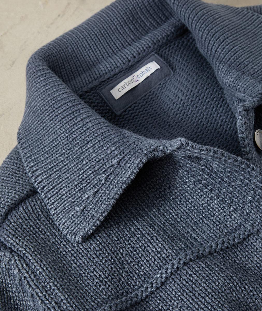 Women's Indigo Bomber Sweater Jacket | Carbon2Cobalt