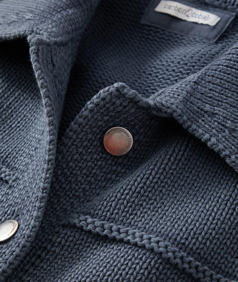 Women's Indigo Bomber Sweater Jacket | Carbon2Cobalt