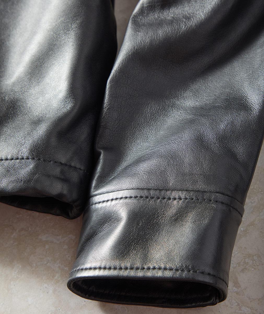 Women’s Retreat Leather Moto Jacket | Carbon2Cobalt