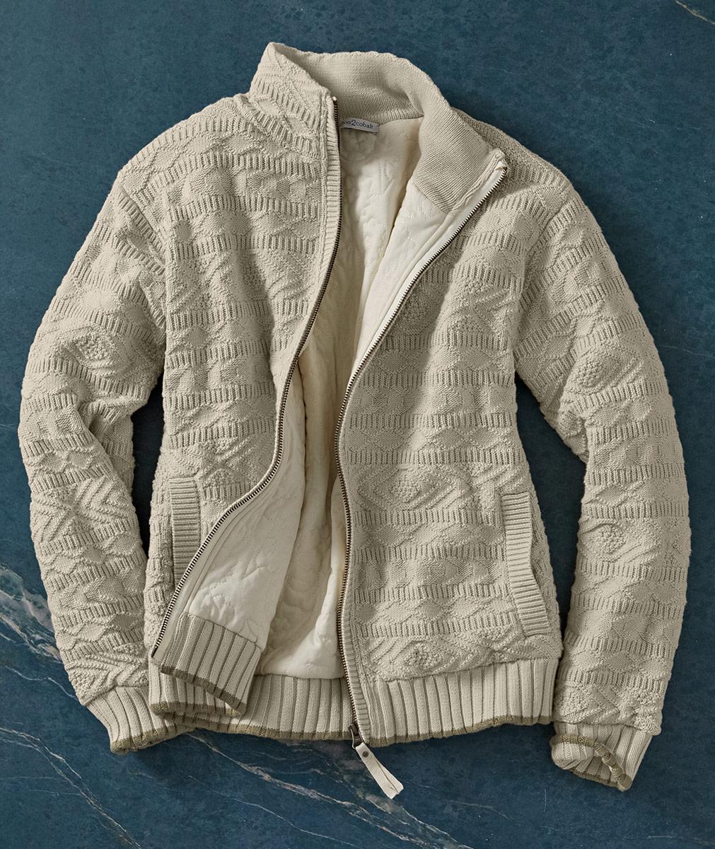 Women's Picturesque Sweater Bomber | Carbon2Cobalt